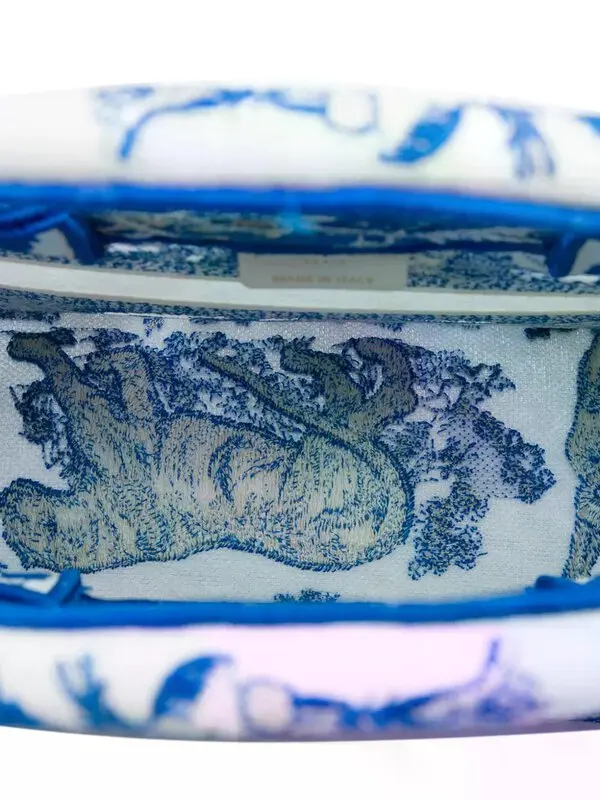 Dior Toile De Jouy Sauvage Book Tote Bag - Blue