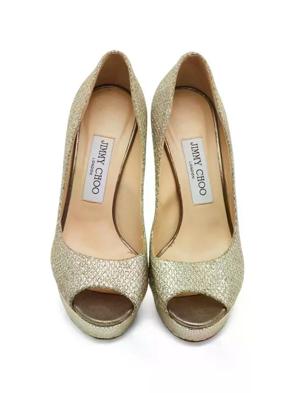 JIMMY CHOO Luna Platform Peep-toe Sandals