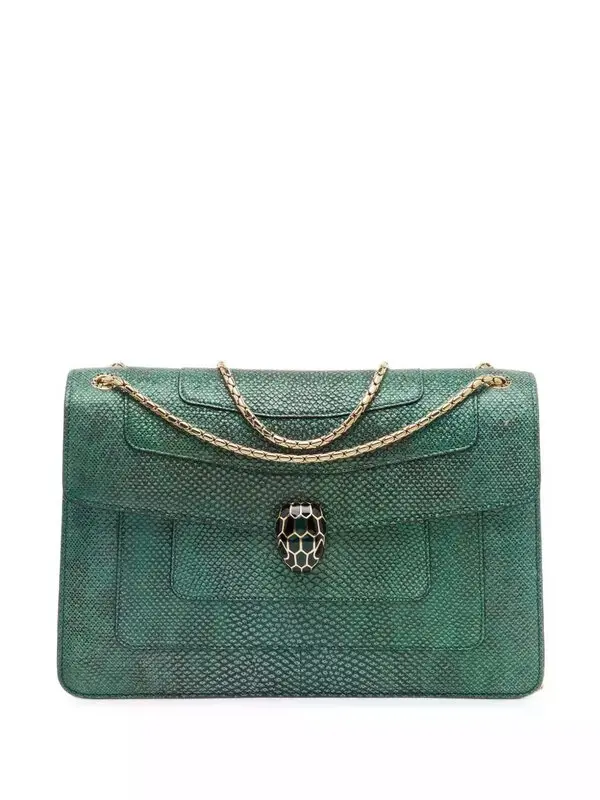BVLGARI Serpenti Forever Karung Shoulder Bag - Green