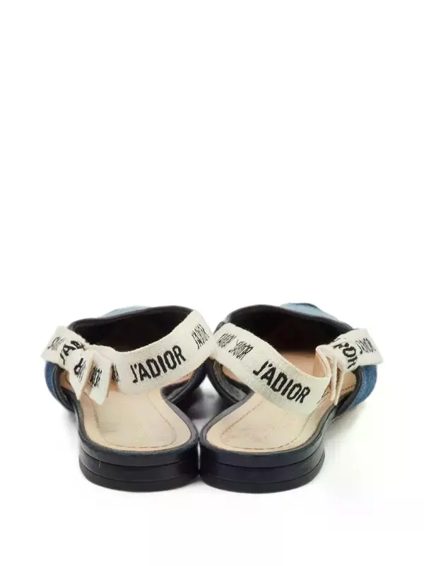 Dior J'adior Patchwork Slingback Flat Pumps