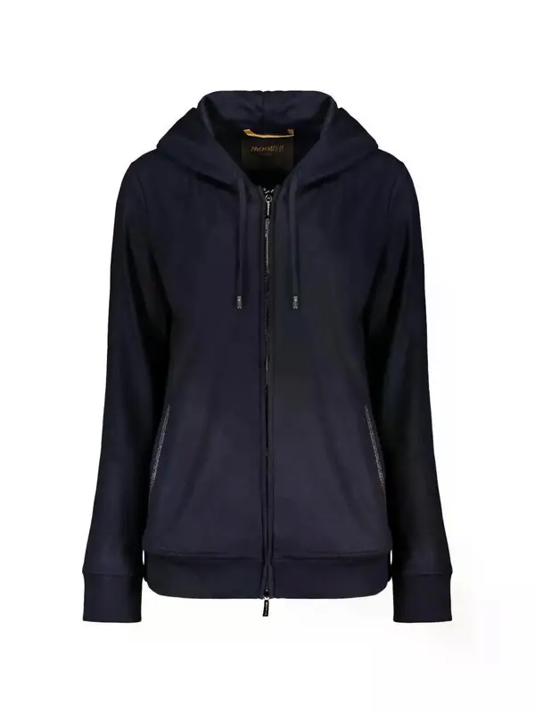 MOORER Zip-up Drawstring Hoodie
