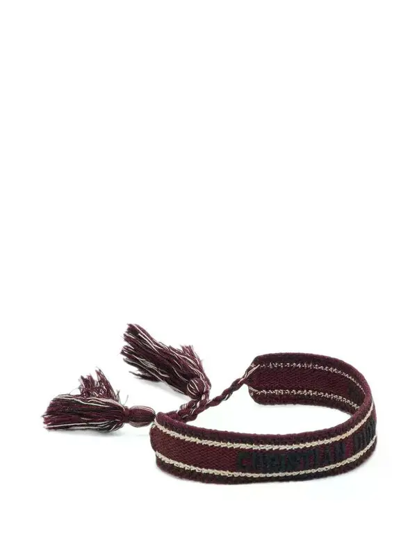 Dior J'adior Embroidered Tassel Bracelet