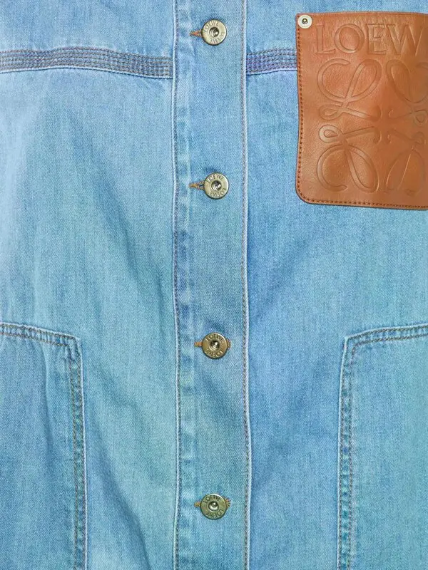 Loewe Denim Anagram Patch Button-up Jacket