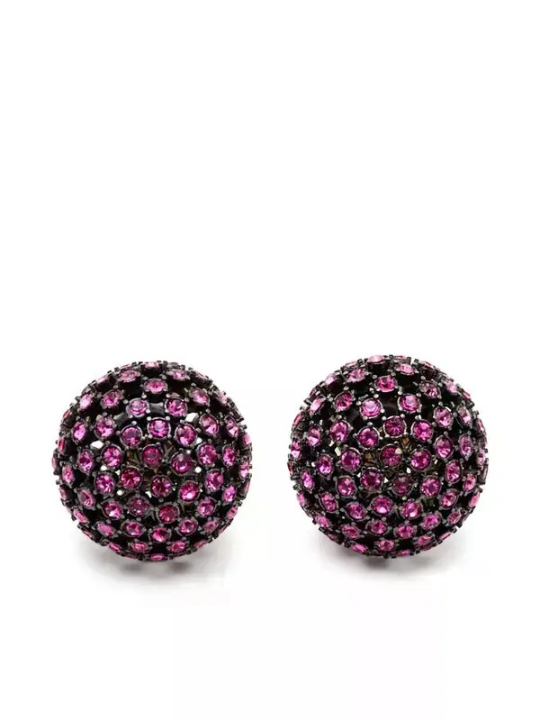 Dior Tribales Crystal Earrings - Black