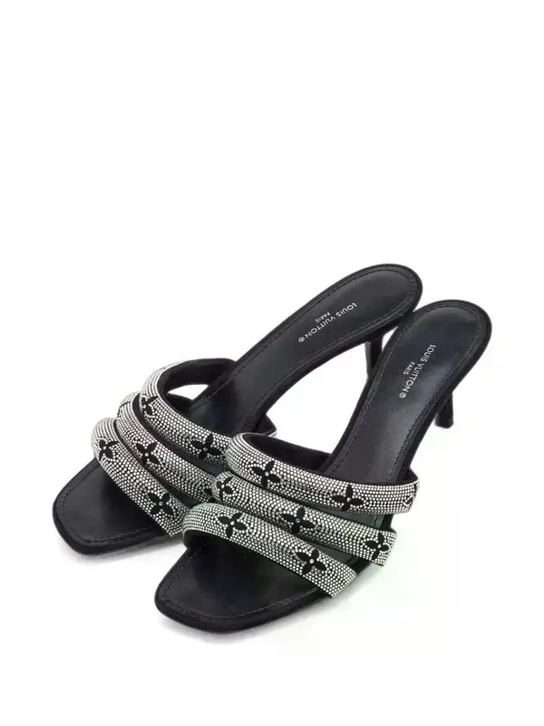 LOUIS VUITTON Monogram Crystal-embellished Sandals
