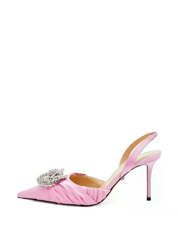 Mach & Mach Crystal-embellished Slingback Pumps - Pink