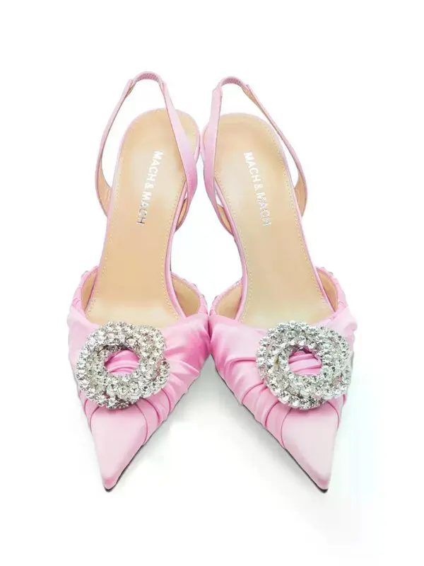 Mach & Mach Crystal-embellished Slingback Pumps