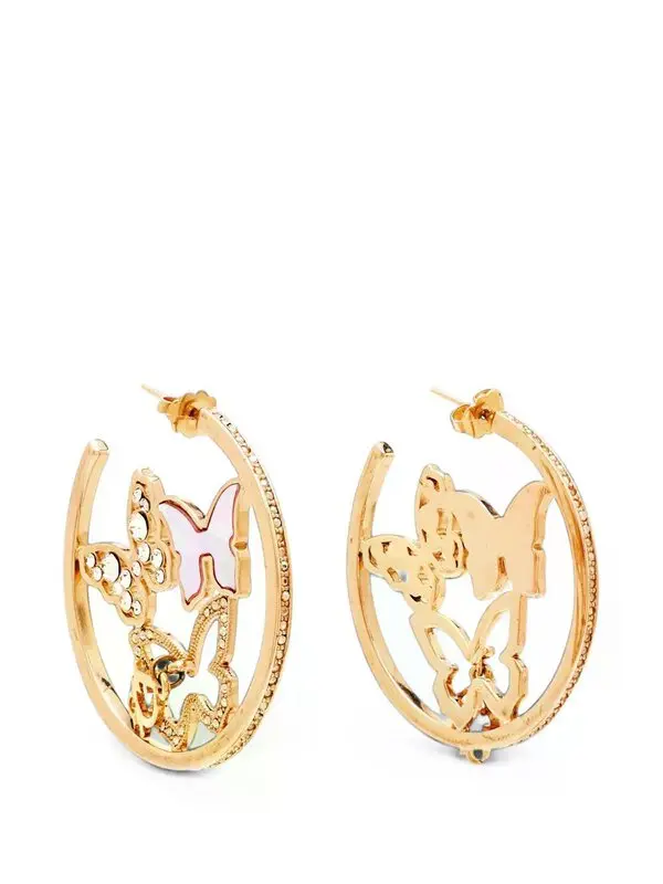 Dior Butterfly Motif Hoop Earrings