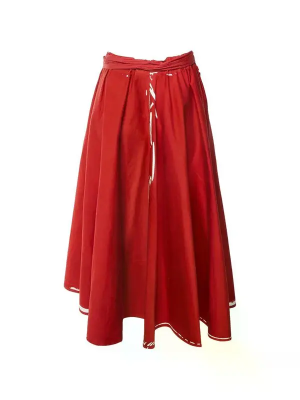 Prada Gathered Midi Skirt