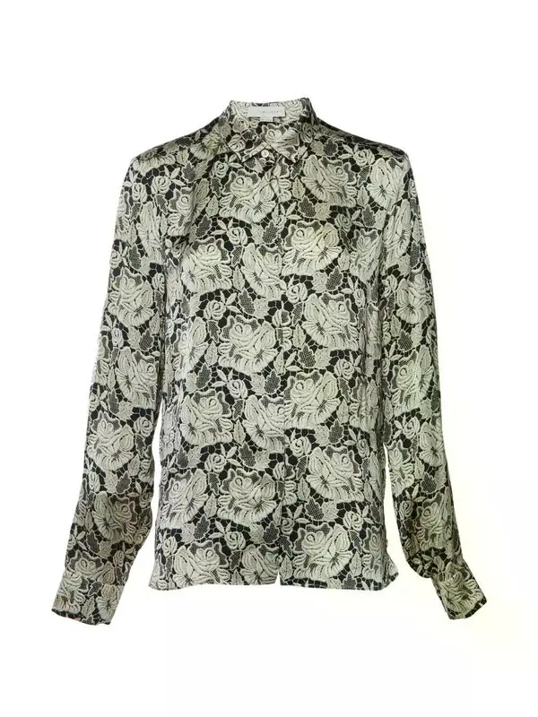 Stella McCartney Floral Lace-print Silk Shirt