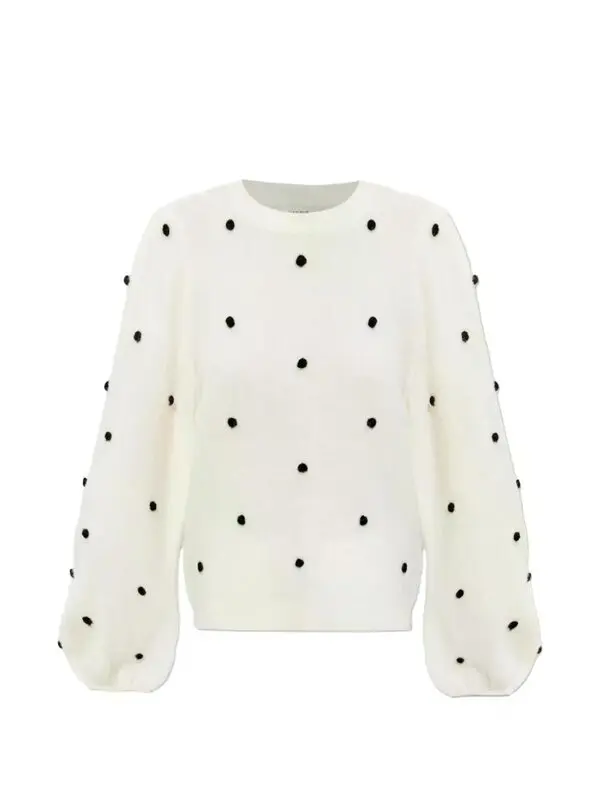 GESTUZ Embellished Crew Neck Sweater