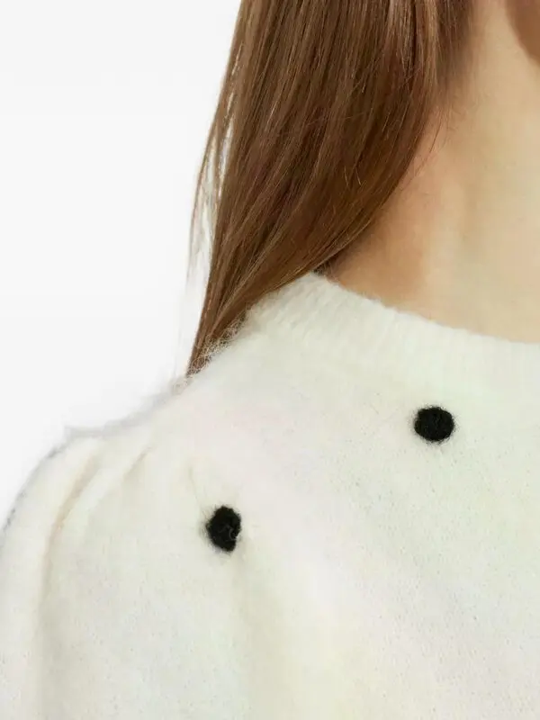 GESTUZ Embellished Crew Neck Sweater