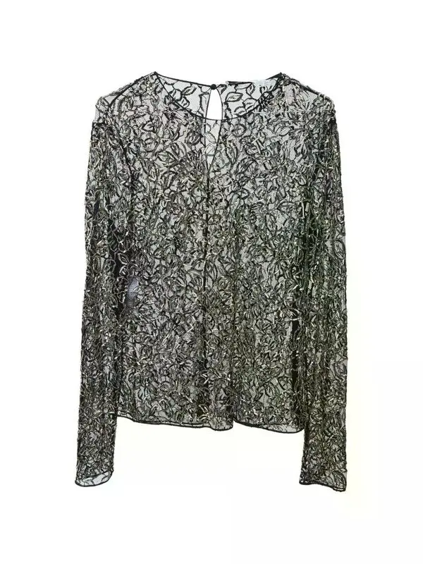 Dior Sequined Long Sleeve Blouse