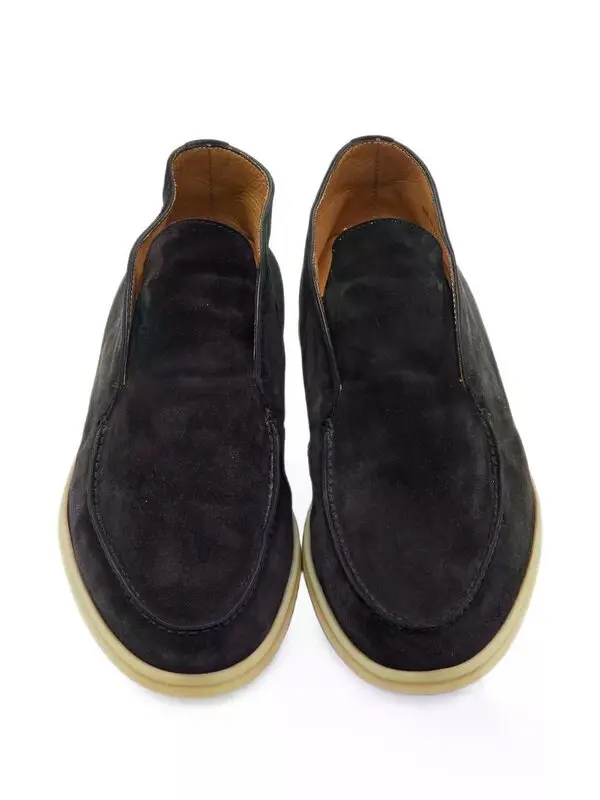 Loro Piana Open Walk Suede Ankle Boots