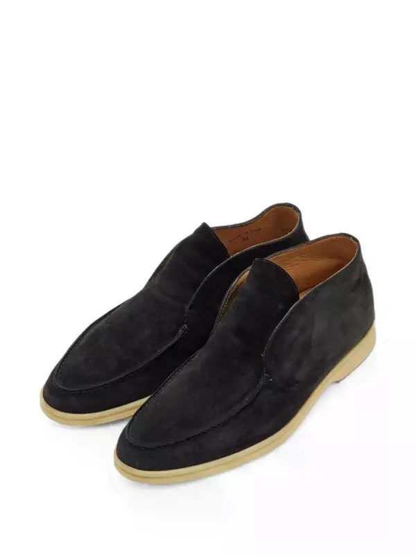 Loro Piana Open Walk Suede Ankle Boots