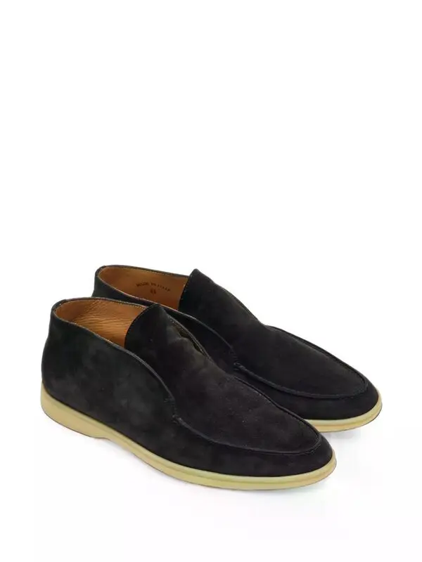 Loro Piana Open Walk Suede Ankle Boots