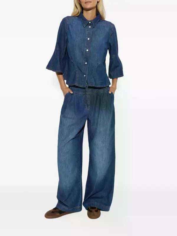 Munthe Pleated Wide-leg Jeans