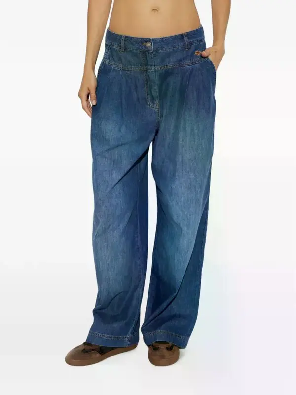 Munthe Pleated Wide-leg Jeans
