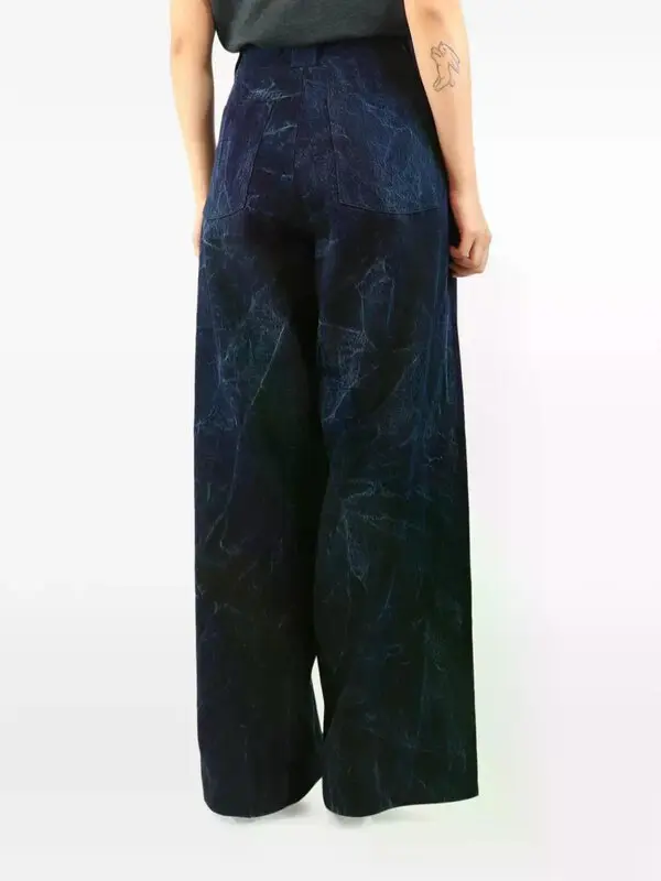 Raey High-rise Acid-wash Palazzo Pants
