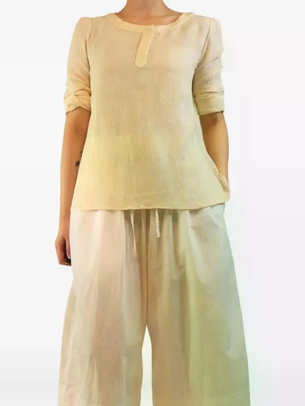 Chloé Floral-jacquard Silk Blouse