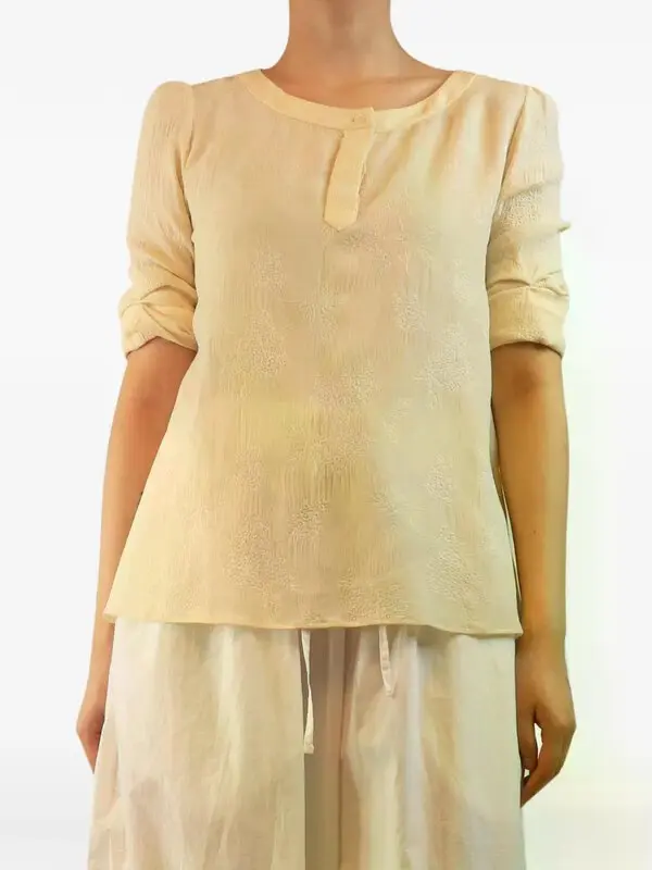 Chloé Floral-jacquard Silk Blouse