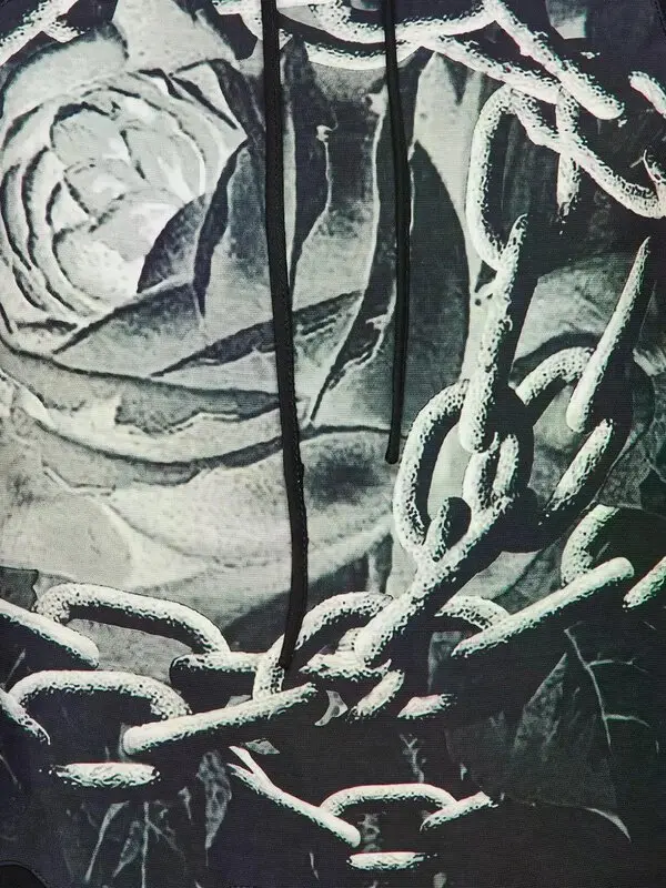 Valentino Garavani Graphic Print Hooded Mini Dress