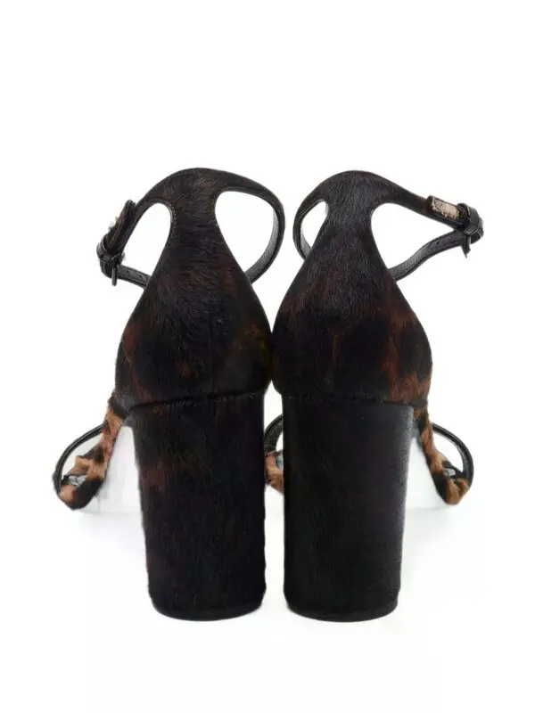Saint Laurent Jaspe Leopard-print Sandals