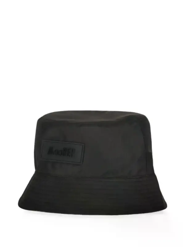 MOORER Logo Patch Bucket Hat - Black