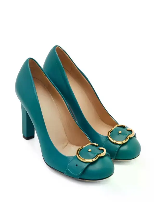 Gucci Buckle-detail Heeled Pumps