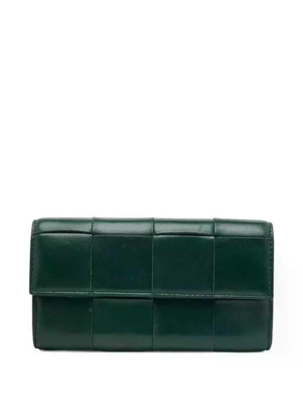 Bottega Veneta Cassette Intrecciato Wallet - Green