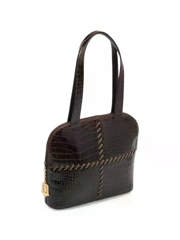 Saint Laurent Croc-embossed Shoulder Bag