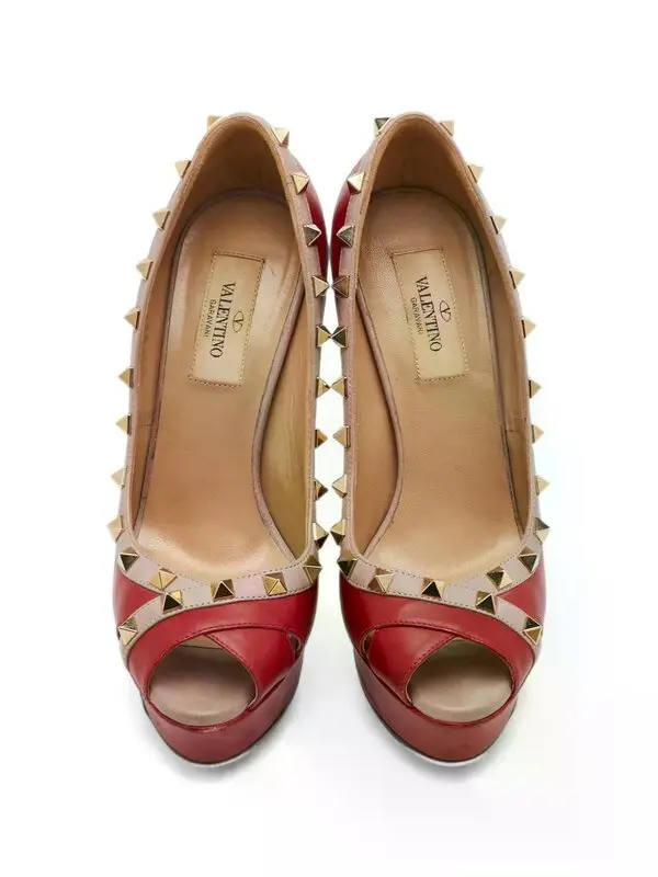 Valentino Garavani Rockstud Peep-toe Pumps