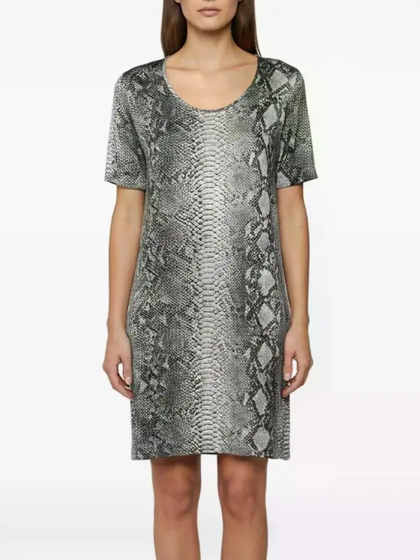 Stella McCartney 2010 Snakeskin-print Short-sleeve Mini Dress