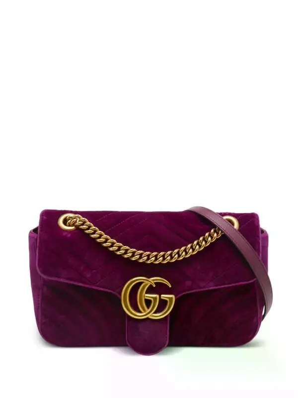 Gucci Gg Marmont Matelassé Shoulder Bag - Purple