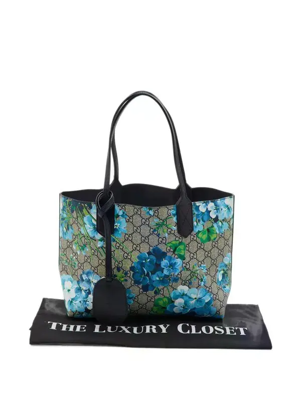 Gucci Blooms Gg Supreme Reversible Tote Bag