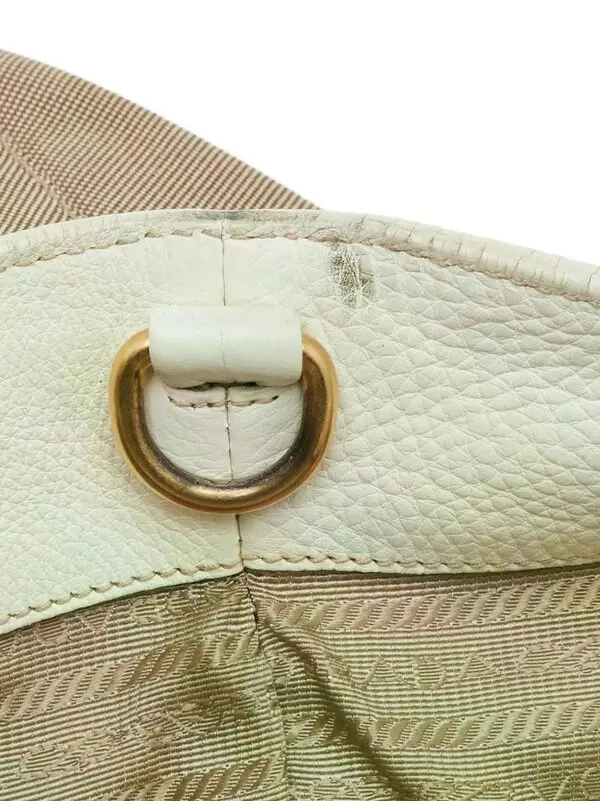 Prada Canapa Studded Two-way Handbag