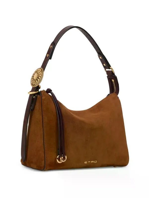 Etro Small Suede Rosette Bag - Brown