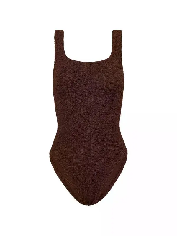 Hunza G Square-neck Swimsuit - Brown