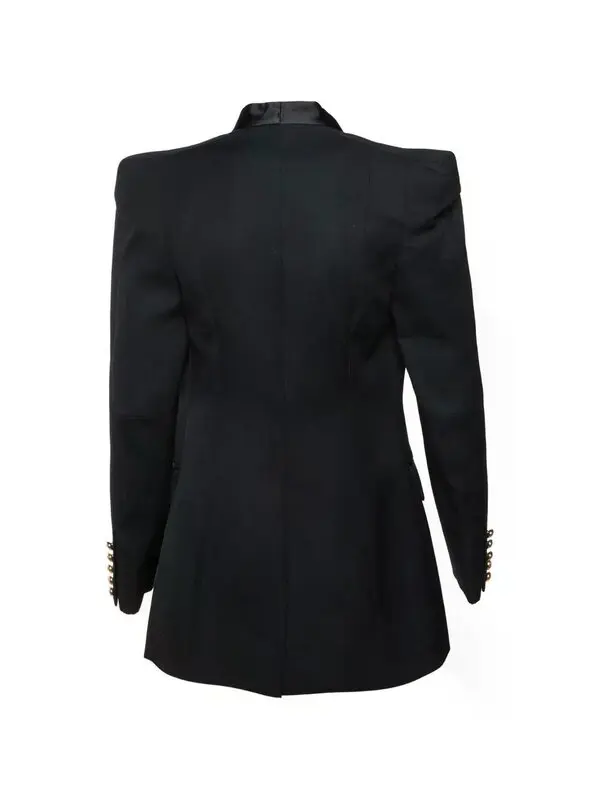 Balmain Satin-trim Open-front Blazer