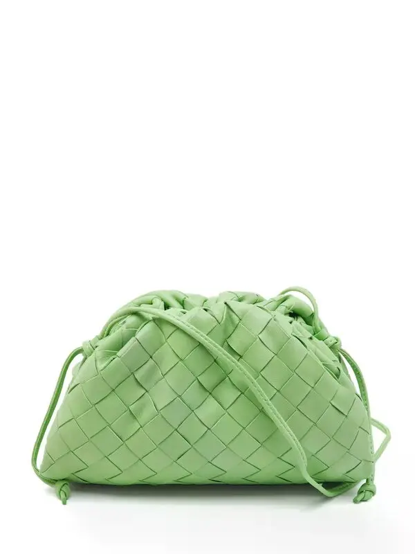 Bottega Veneta The Pouch Intrecciato Shoulder Bag - Green