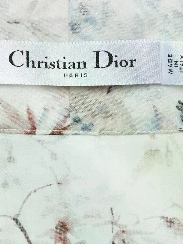 Dior Floral Print Belted Midi Dress