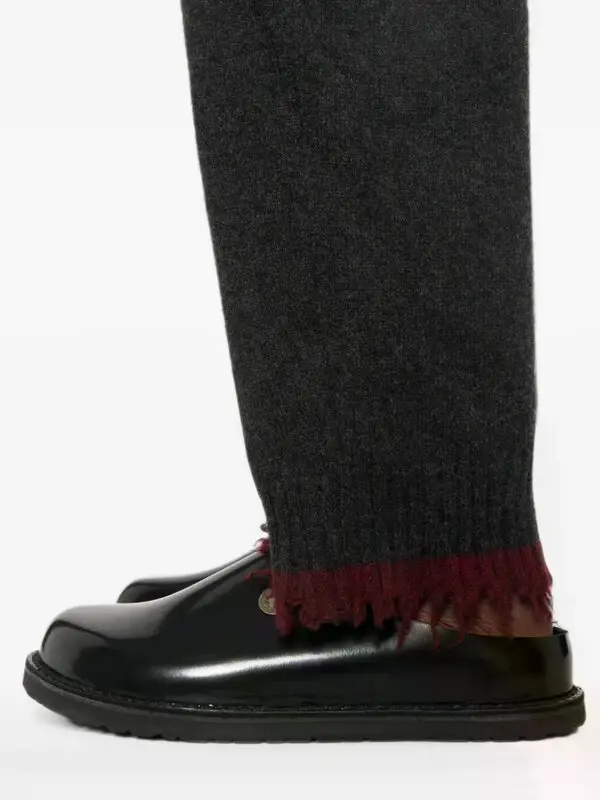 UMA WANG Drawstring Frayed-hem Tapered Trousers