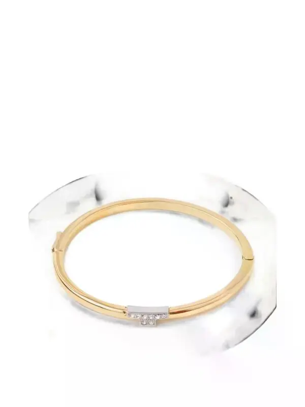 TRUSSARDI Crystal-embellished T-motif Bangle