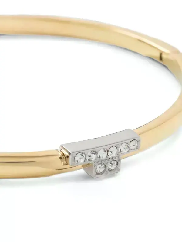 TRUSSARDI Crystal-embellished T-motif Bangle