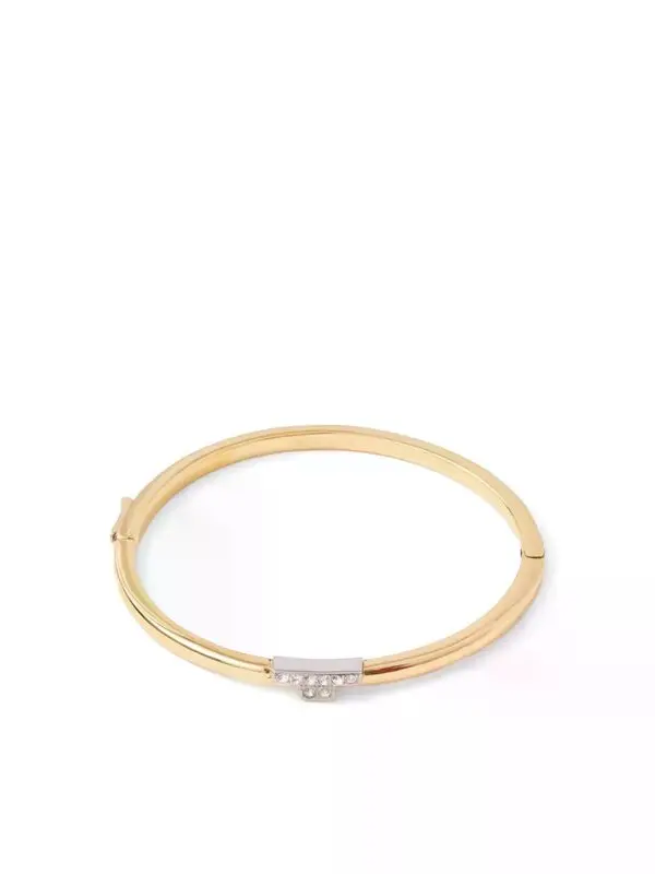 TRUSSARDI Crystal-embellished T-motif Bracelet - Gold