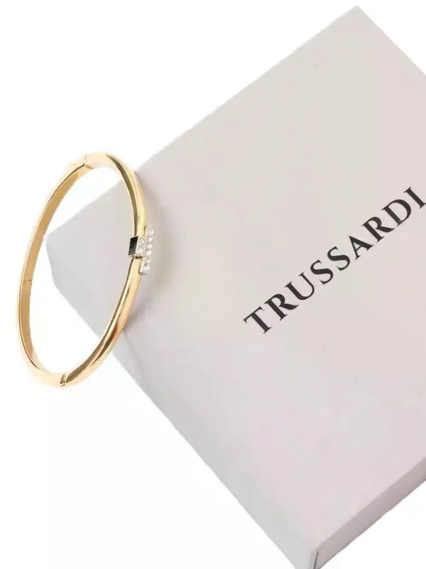 TRUSSARDI Crystal-embellished T-motif Bracelet - Gold