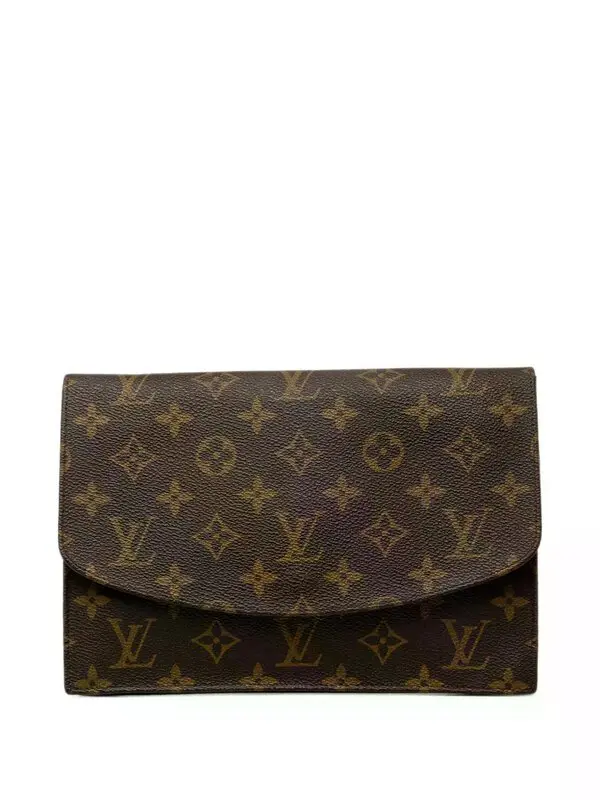 LOUIS VUITTON 1991 Monogram Pochette Rabat 23 Clutch Bag - Brown