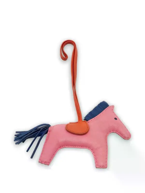 Hermès Grigri Rodeo Leather Bag Charm - Pink