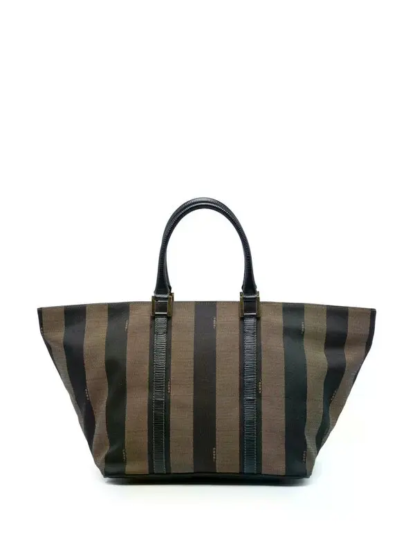 Fendi Pequin Canvas Tote Bag