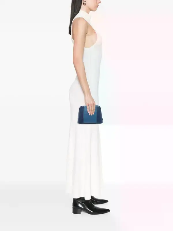 Prada 2013-2026 Bicolor Saffiano Dome Clutch Bag